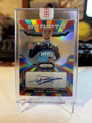 2023 Panini Prizm Racing Daniel Suarez 01/24 Rainbow Prizm Autograph ...