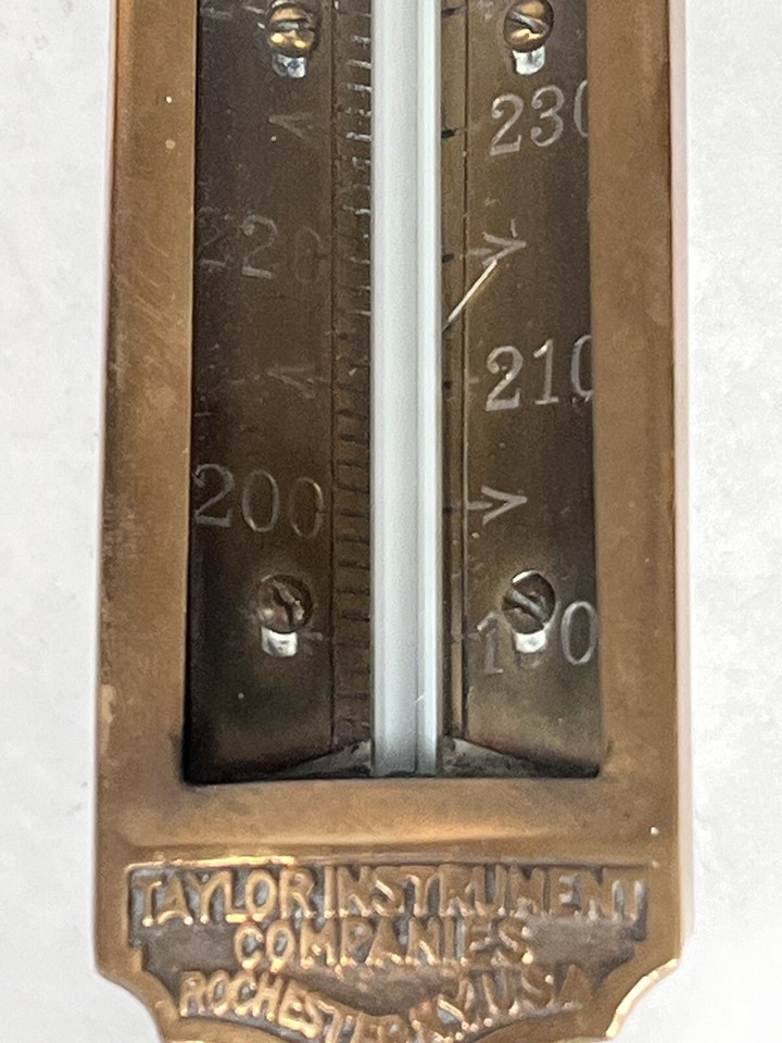 Vintage Brass/Copper Boiler Thermometer Taylor Instrument Co Tycos NY ...