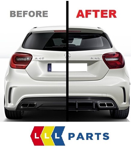 NEW GENUINE MERCEDES BENZ MB A CLASS5 W176 A45 AMG REAR BUMPER DIFFUSER ...