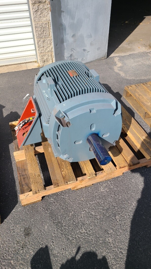 150 HP General Electric AC Electric Motor 1800 RPM Fr 444T DPBB 460 V ...
