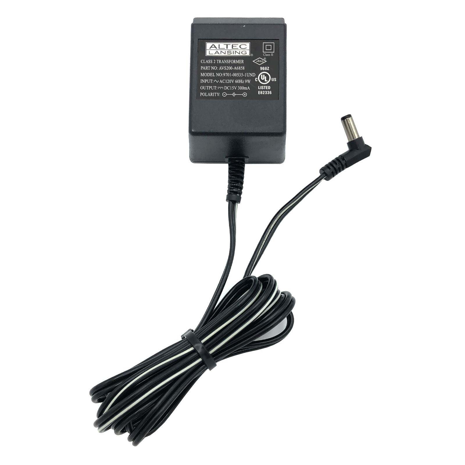Original Altec Lansing 15V 300mA Power Adapter AVS200-A6858 Class 2 ...