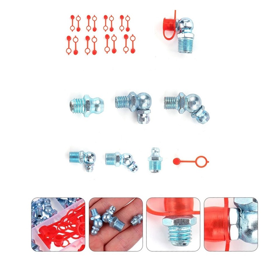 140Pcs/Set Bend Grease Nipple Straight Grease Fitting Accessories ...
