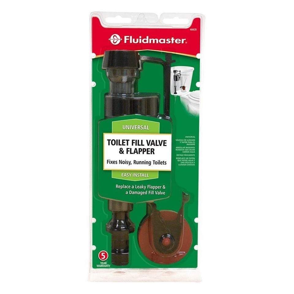 Fluidmaster Universal Toilet Fill Valve & 2 in. Flapper Repair Kit Easy ...