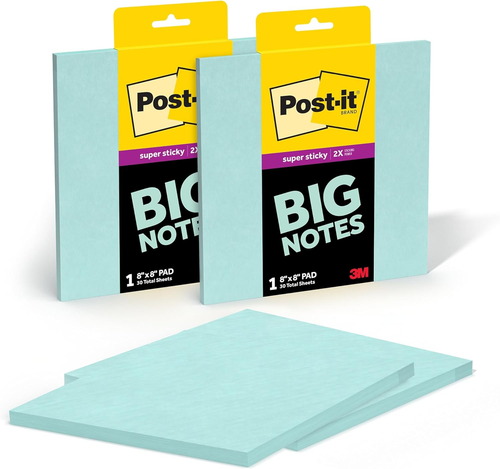 Super Sticky Big Notes, 8 In. X 8 In., Extra Large Sticky Notes in ...
