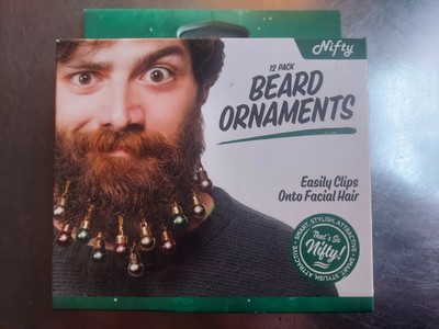 12 Pack Beard Ornaments! Easily Clips Into Facial Hair Festive Beards ...