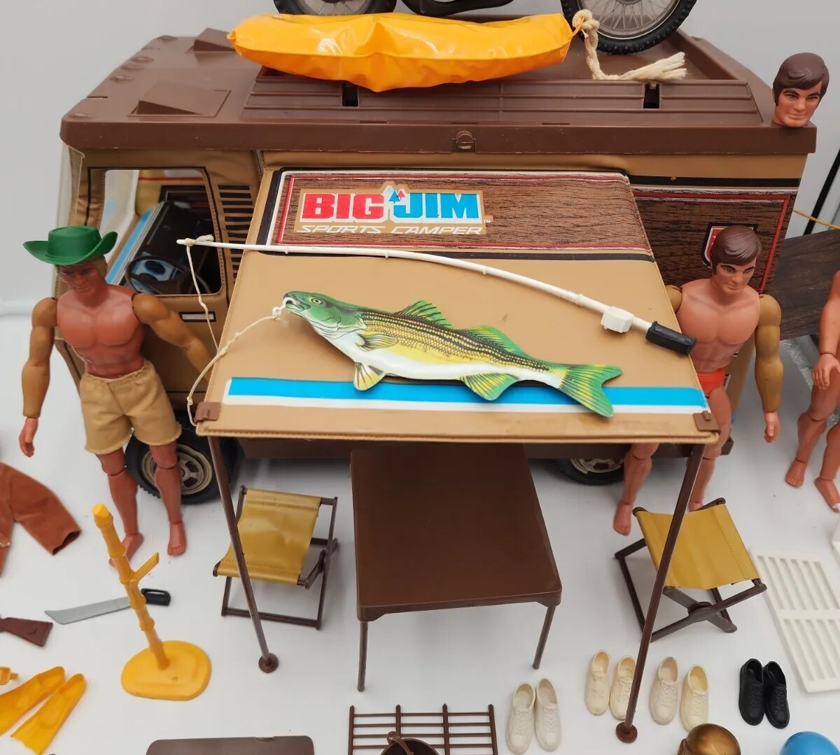 1971 Mattel Big Jim Action Figures And Accessories Lot Camper ...