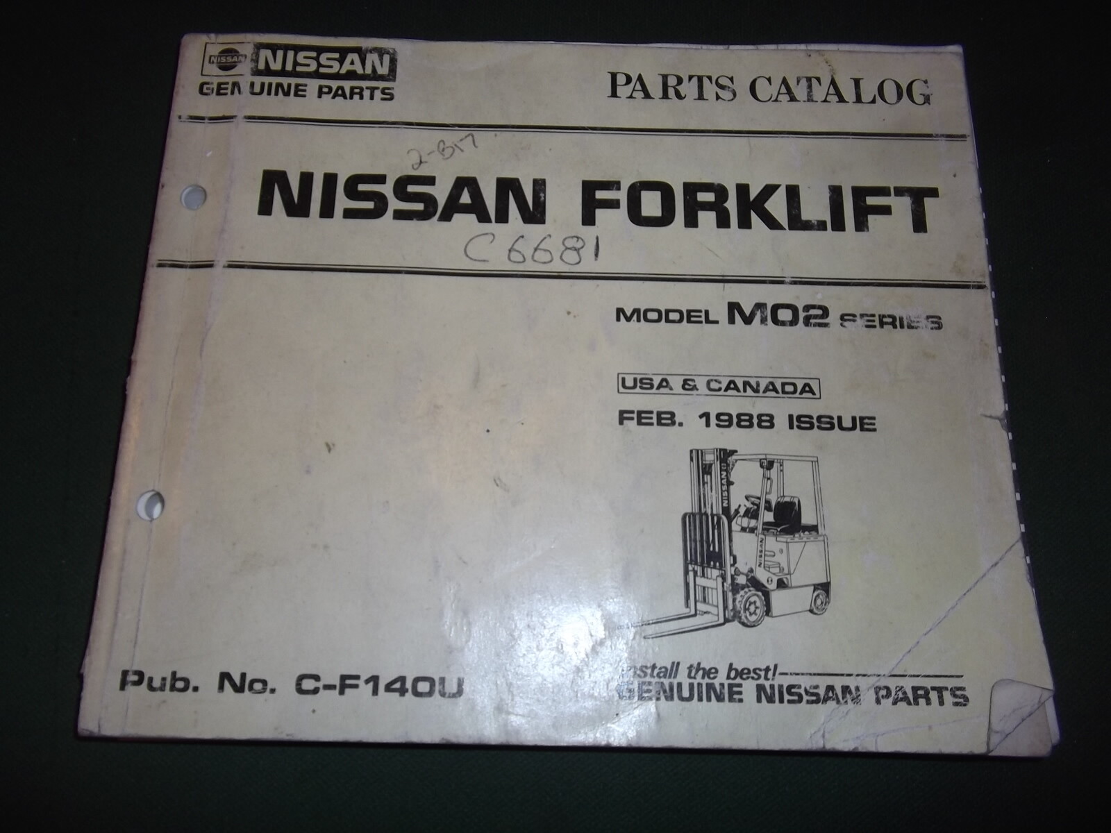 NISSAN M02 SERIES FORKLIFT LIFT TRUCK PARTS MANUAL BOOK CATALOG | eBay
