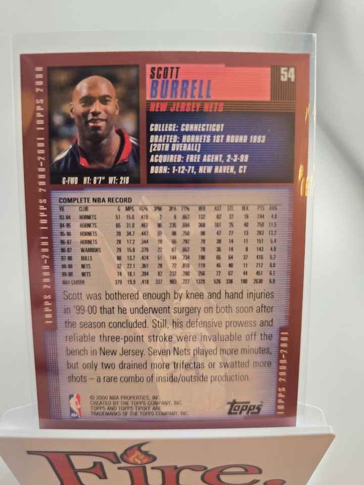 2000-01 Topps Tip-Off - Scott Burrell #54 New Jersey Nets | eBay UK