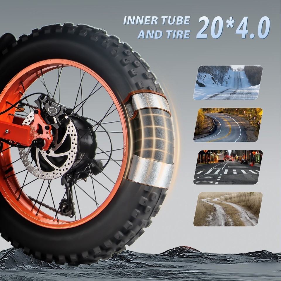 6000W Electric Motorcycle 52V 32AH Electric Dirt Bike 60MPH 20*4" E ...