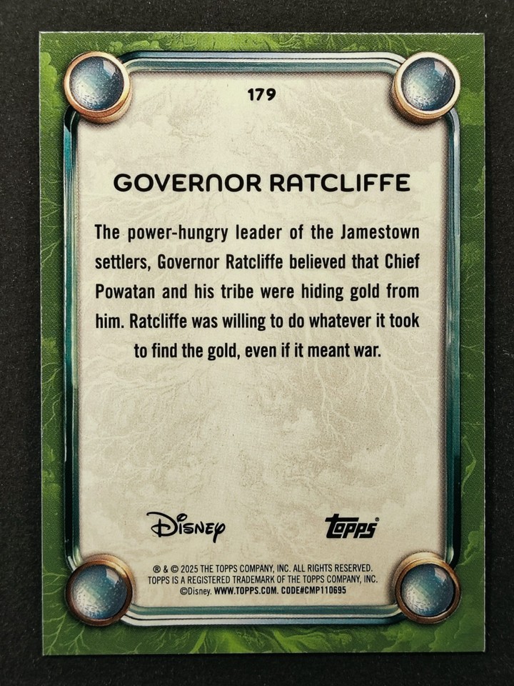 2025 Topps Disney Wonder Cartoon Villain Foil SP #179 Governor ...