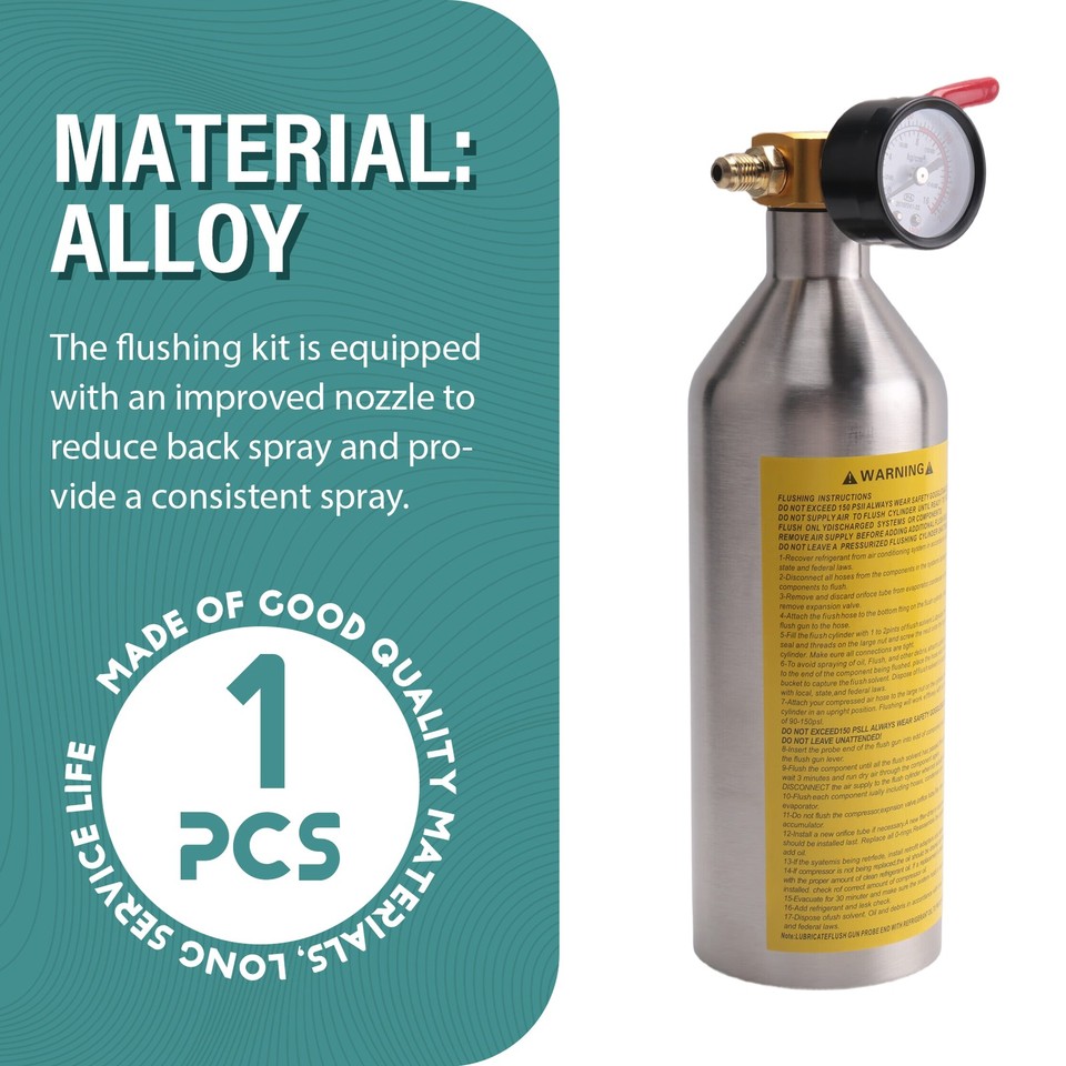2X(Air Conditioning Flushing Kit, Car Air Conditioning Pipe Cleaning ...