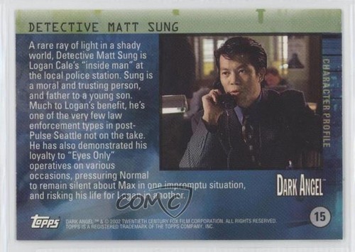2002 Topps Dark Angel Detective Matt Sung #15 07rd | eBay