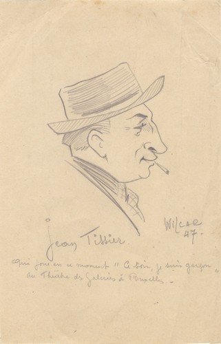 Jean Tissier Schauspieler Französisch Zeichnung Original von Wilcar ...