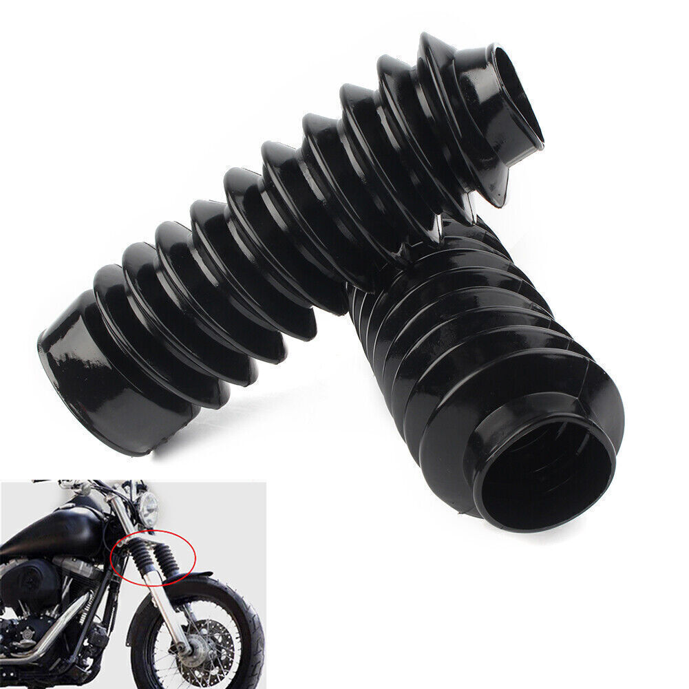 49mm Rubber Front Fork Cover Gaiters Gators Boots Fit For Harley Dyna ...
