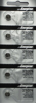 Energizer 377 376 WATCH BATTERY SR626SW SR626W | 5 x FRESH Silver Oxide ...