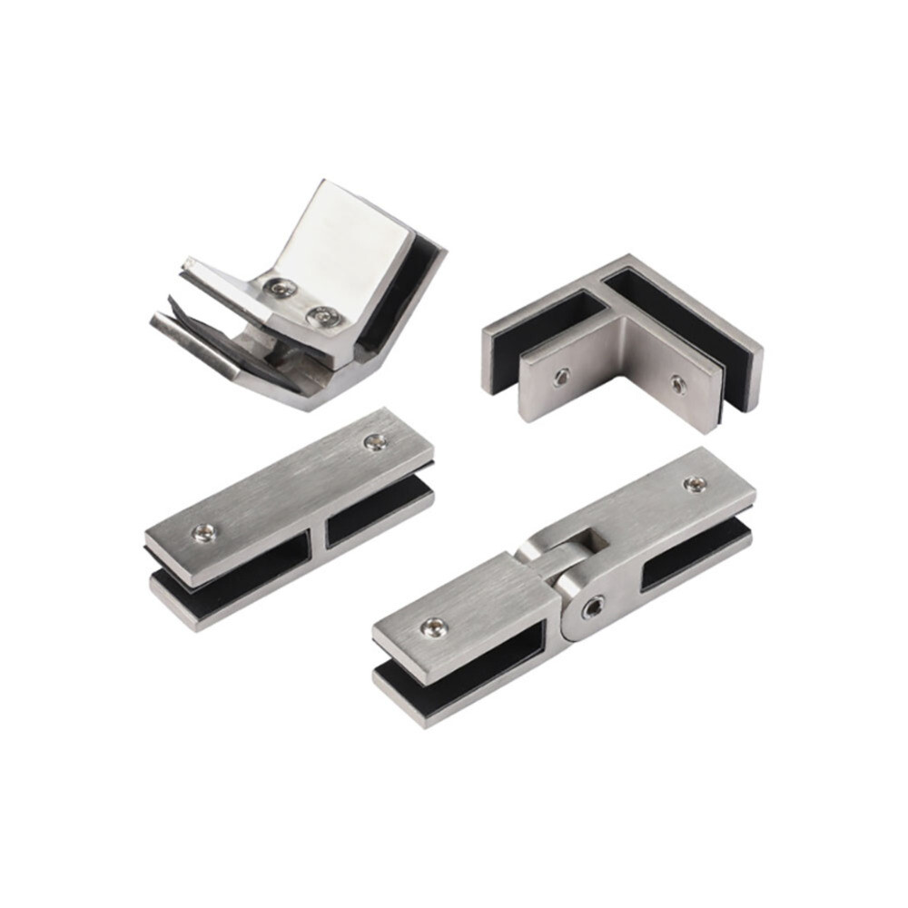 UP 4X Glass Clip Clamp Bracket Joiner Stainless Steel 12mm Balustrade ...