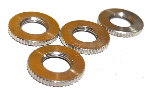 4-Lot 3/8-32 knurled Brass Panel Thumb Nuts for Pots, Switches F ...