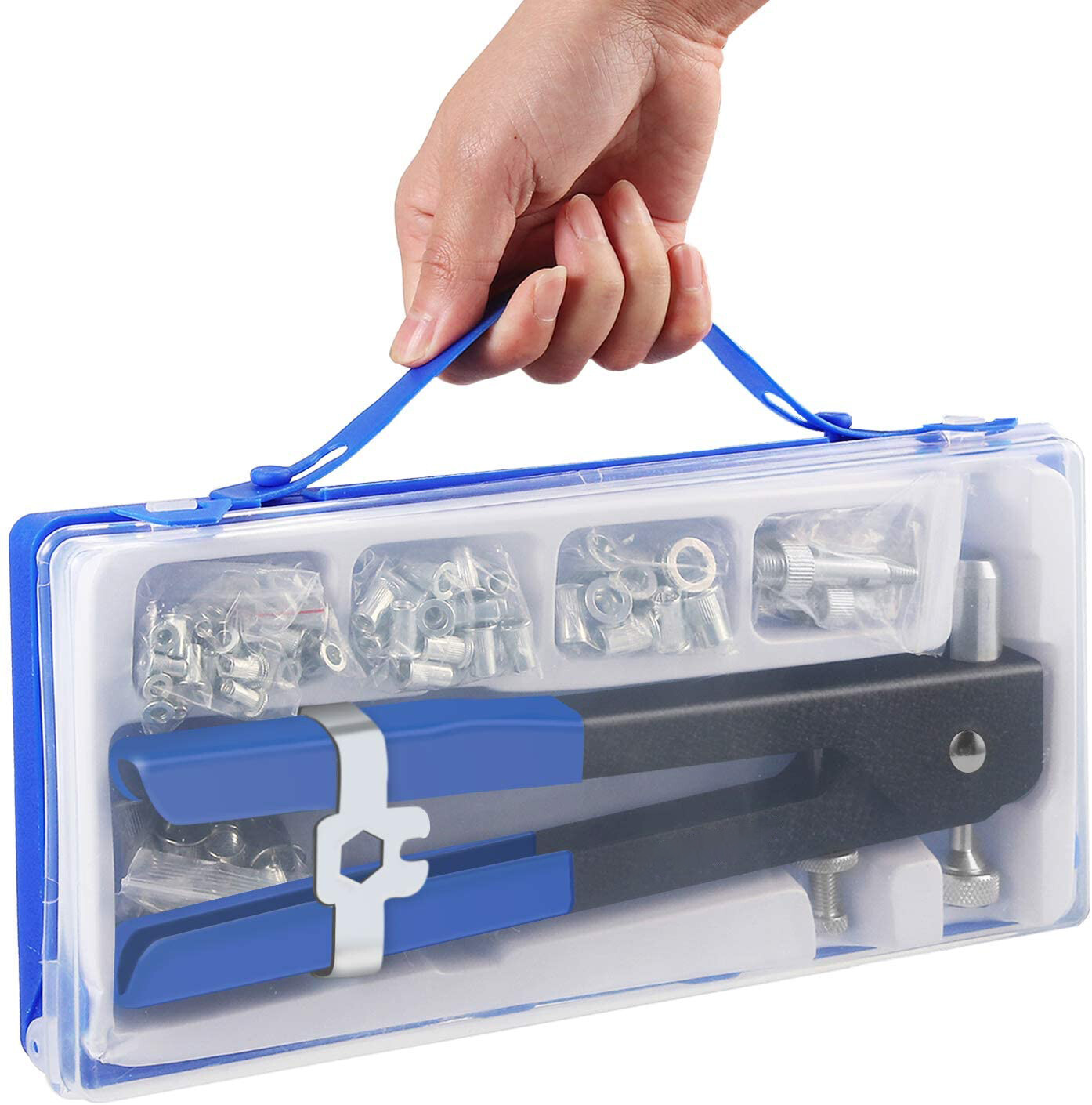 86 Pcs Threaded Nut Rivet Gun M3-M8 Insert Tool Riveter Rivnut Nutsert ...