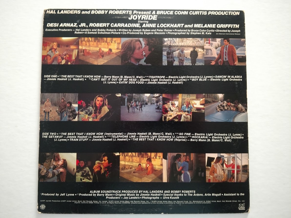 ELO ELECTRIC LIGHT ORCHESTRA LP JOYRIDE OST 1977 JET UALA784H 1ST PRESS ...