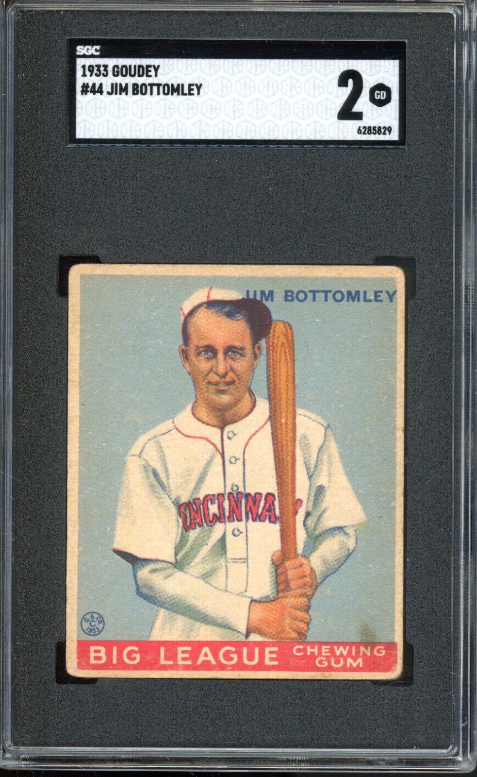 1933 Goudey Gum #44 Jim Bottomley HOF SGC 2 Vintage Baseball Card | eBay