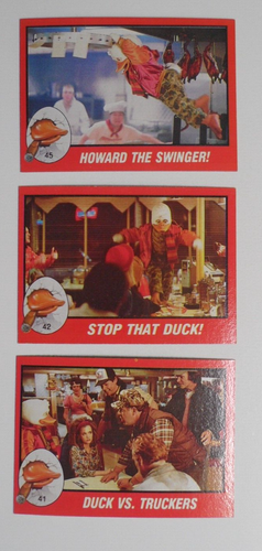STAMPMART : USA HOWARD THE DUCK 1986 MARVEL COMICS 3 DIFF TOPPS TRADING ...