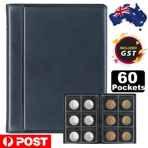 New 50 Cents Coin Holder Collection Collecting Album Stock Storage 60 ...