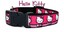 Hello Kitty dog collar Handmade adjustable buckle collar 1"or 5/8"wide ...