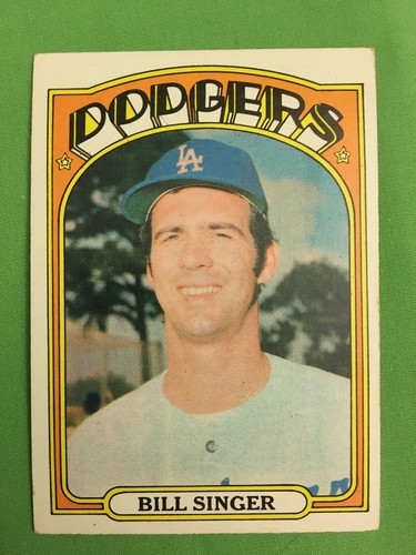 Topps 1972 baseball card, BILL SINGER, card #25, Los Angeles Dodgers | eBay