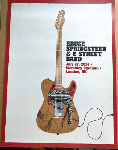 AUTHENTIC BRUCE SPRINGSTEEN POSTER Wembley London July 27 2024 ...
