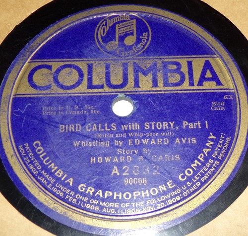 Columbia A2832 Howard R. Garis & Edward Avis Bird Calls With Story 78 ...