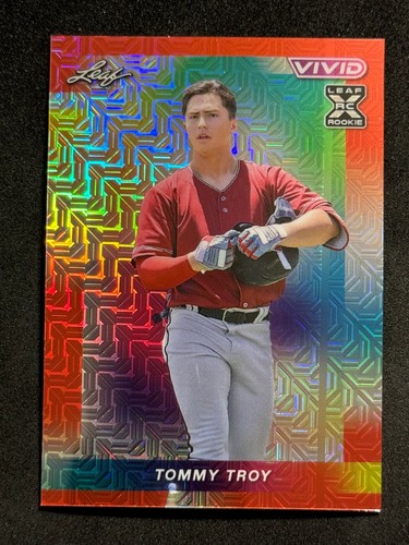 2023 Leaf Vivid Baseball Red Mojo #96 Tommy Troy XRC 5/8 | eBay