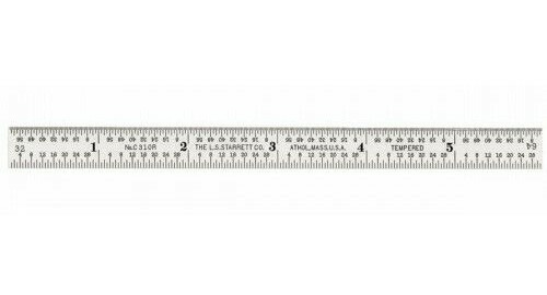 Starrett C310R-48 Full Flexible Steel Rule with Inch Graduations IN ...