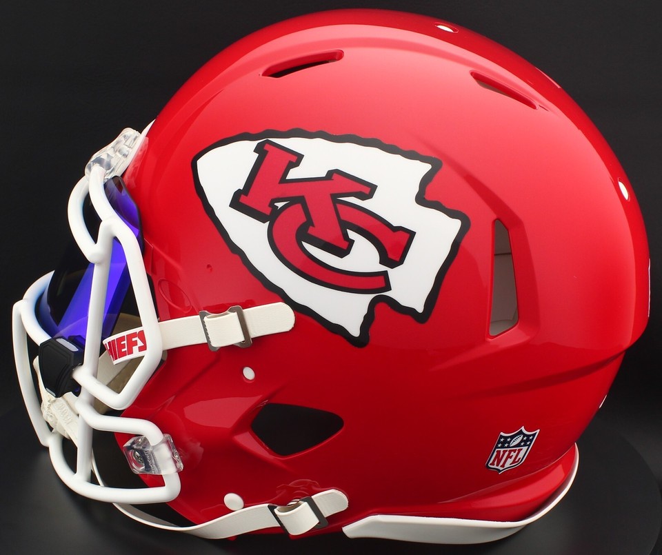 ***CUSTOM*** KANSAS CITY CHIEFS NFL Riddell SPEED Authentic Football ...