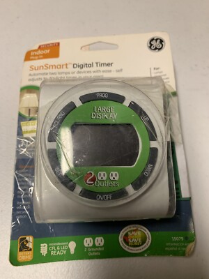 GE SunSmart 3 Way Indoor 7 Day Programmable Digital Timer #15312 | eBay