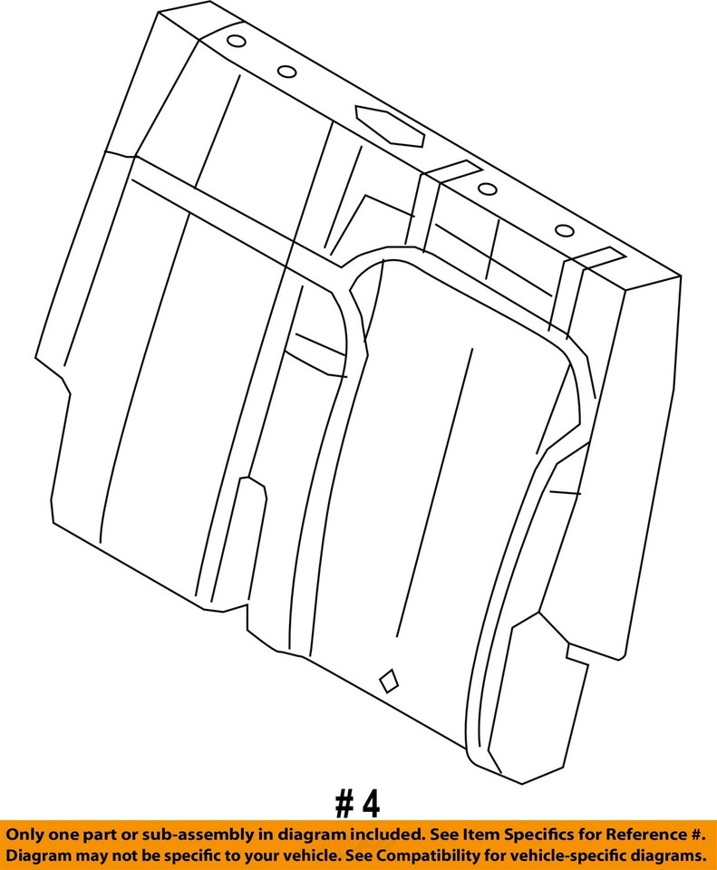 FORD OEM 10-11 MKT Seats Tracks Second Row Seats-Seat Back Pad ...