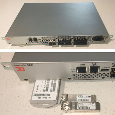 Brocade 300, 8Gb Fibre Channel, 24 active ports with 24x SFPs, NA-360 ...
