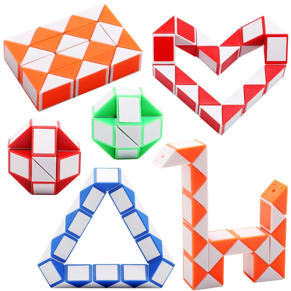 30 Pack 24 Blocks Magic Speed Cubes, Mini Snake Cube, Mini Plastic ...