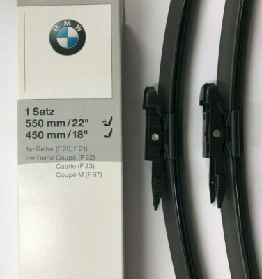 Genuine BMW 1 & 2 Series Front Wiper Blade Set 61615A43584 F20/F21/F22 ...