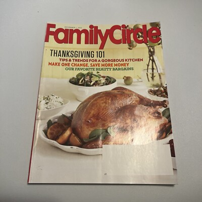 Family Circle November 1 2011 Thanksgiving 101/Beauty Bargains/Save ...