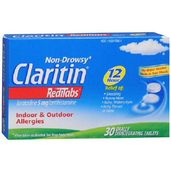 Claritin RediTabs 12 Hour Loratadine 5mg Antihistamine 30 Tablets EXP ...