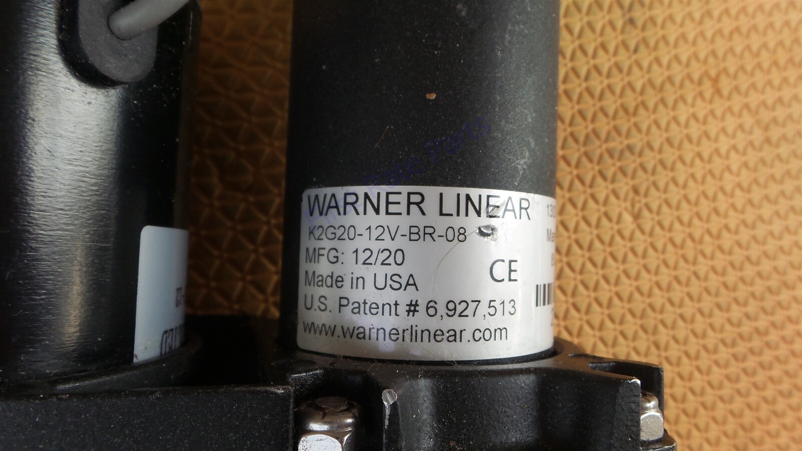 Warner Linear K2G20-12v-BR-08 B-Track K2 8" Stroke Length Rugged Duty ...