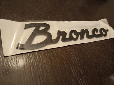 Bronco Emblem Matte Black Badge Classic Script ~ 3M INCLUDED | eBay