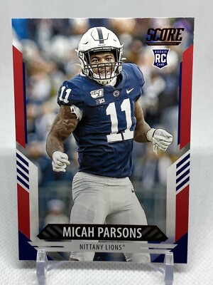 Micah Parson 2021 Panini Score Rookie RC Red Parallel SP #350 Penn ...