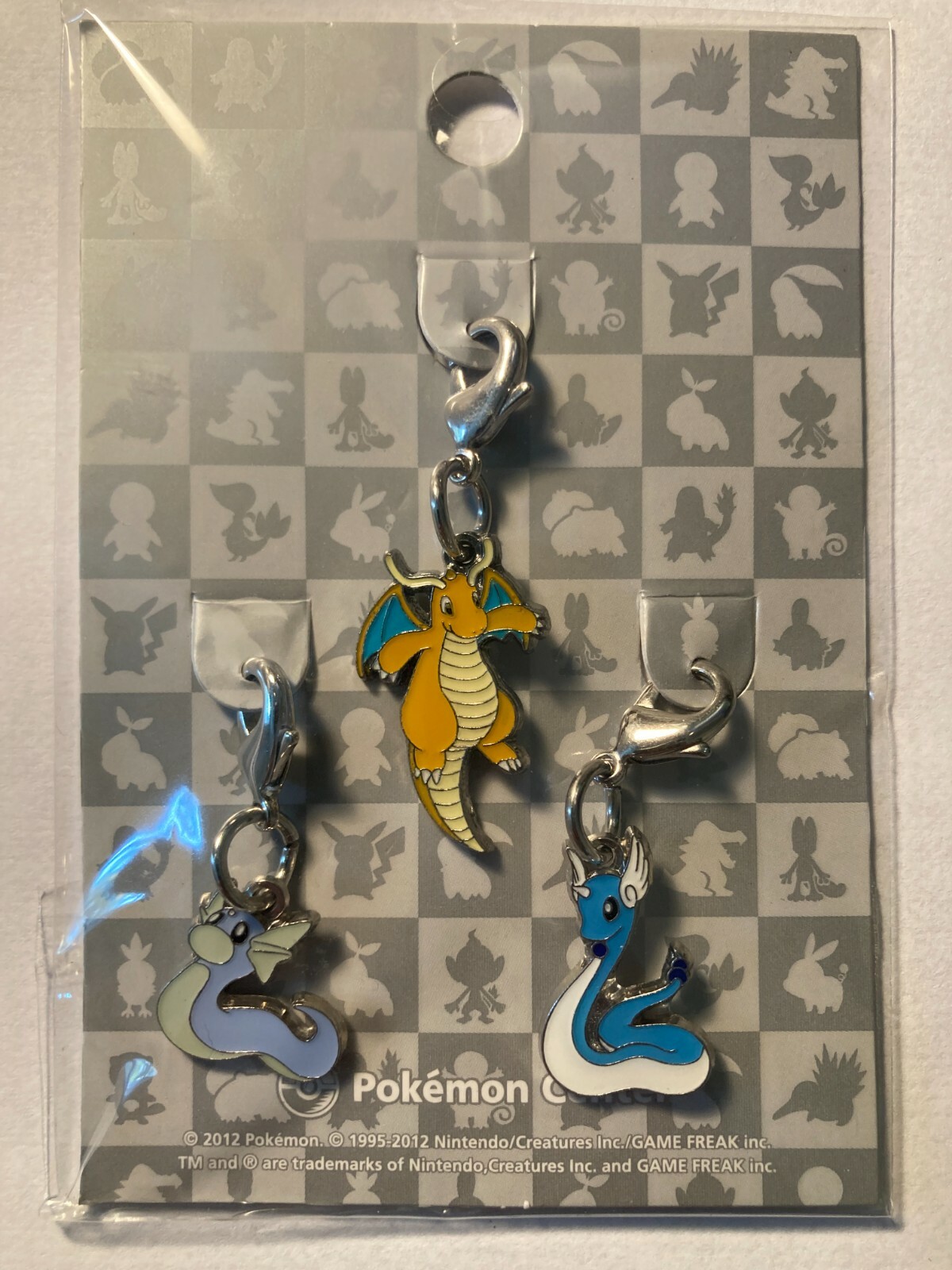 Pokemon Center Dratini Dragonair Dragonite Metal Keychain Charm Sealed ...