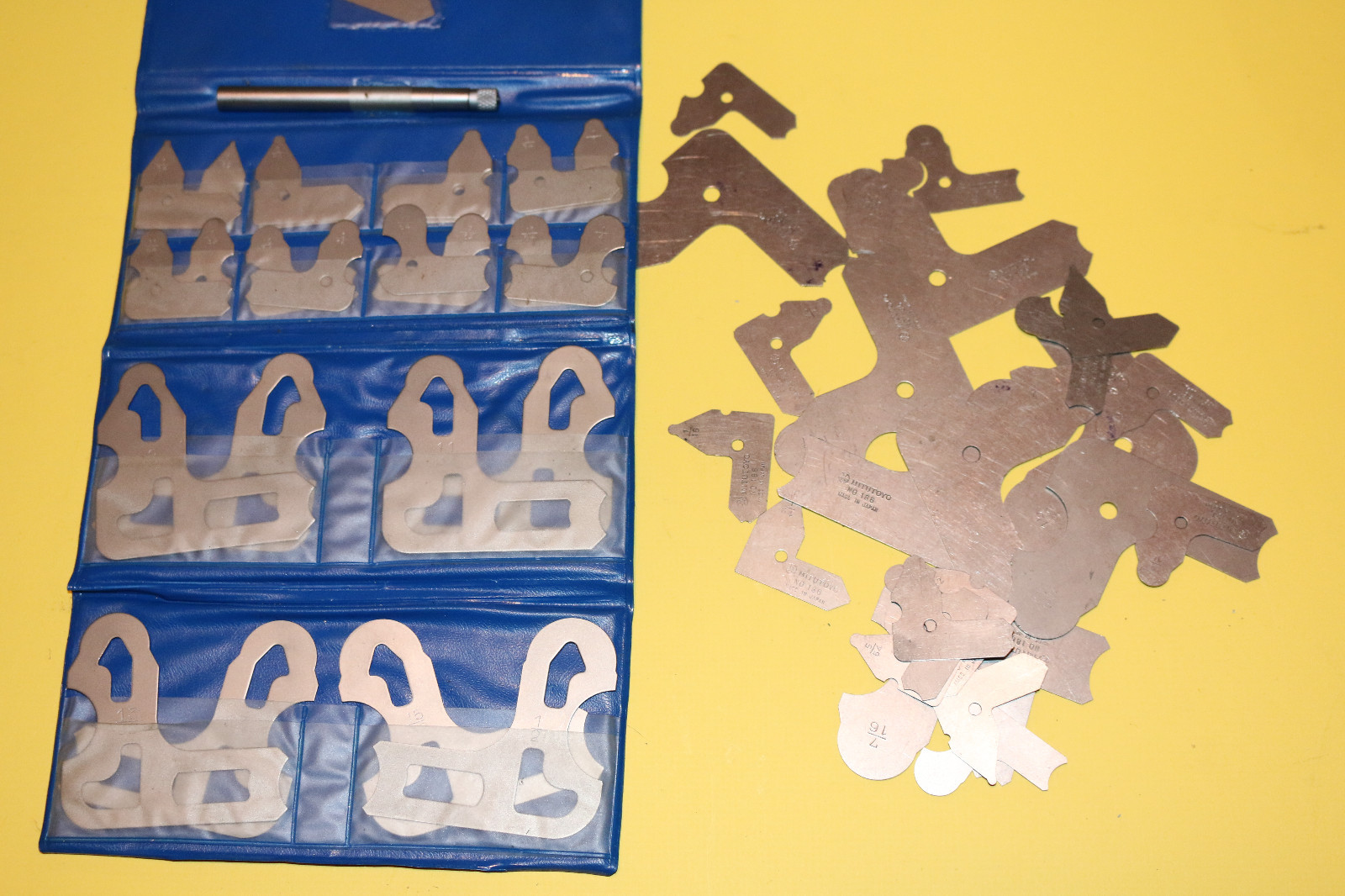 Mitutoyo & Fowler radius gage sets 24 pcs. + other set Machinist ...