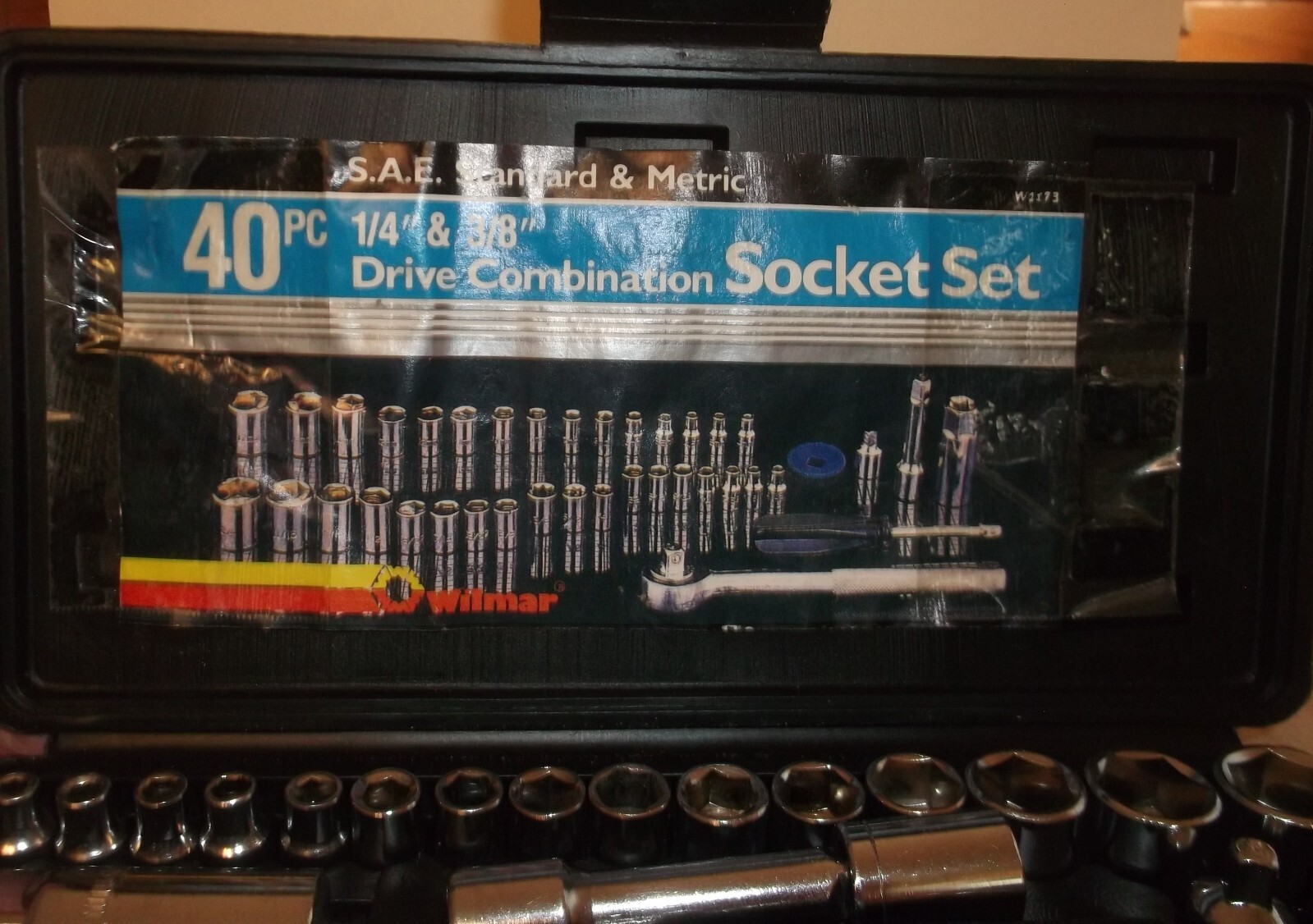 Wilmar Socket Set SAE Standard Metric 40 Piece Drive Combination 1/4 In 3/8 In | eBay