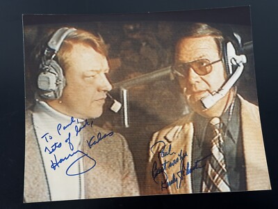 HARRY KALAS & Unknown Vintage PHILLIES SIGNED 8X10 Autographed To Paul ...