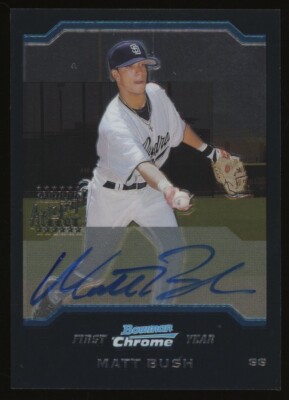 2014 Bowman Chrome Draft Matt Bush Autograph San Diego Padres | eBay