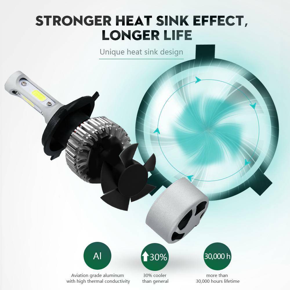 6pcs 9005 + 9006 + H11 LED Headlights Hi/Low Beam+Fog Light Bulb 6000K ...