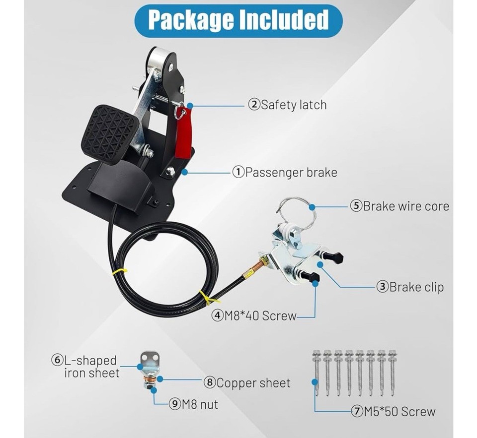 Universal Passenger Side Dual Brake Pedal Right Hand Drive Conversion ...